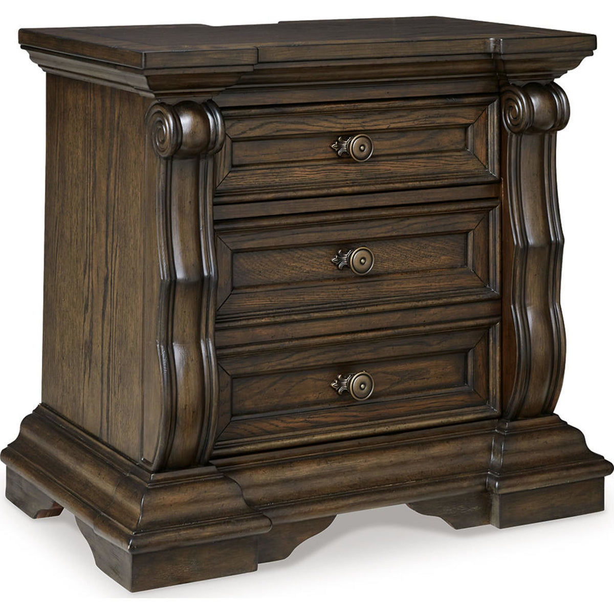 Maylee Nightstand - Dark Brown| Smiley's Furniture